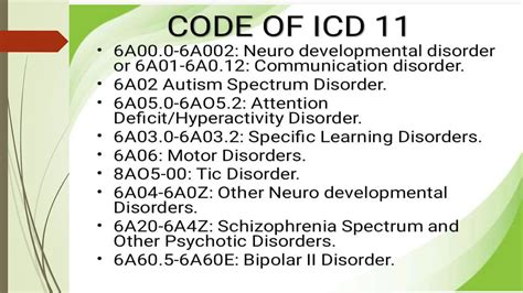 Icd 11pptx Classification Of Mental Disorder Pptx