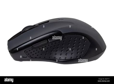 Wireless Black Computer Mouse Isolated On A White Background Home