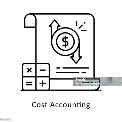 비용 회계 벡터 윤곽선 아이콘 스타일 그림입니다 흰색 배경의 기호 Eps 10 파일 가격에 대한 스톡 벡터 아트 및 기타 이미지 가격 감소 개념 Istock