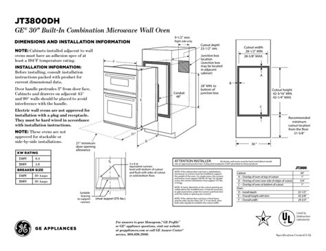 Ge Wall Oven Microwave Combo 24 At Maureen Sweet Blog