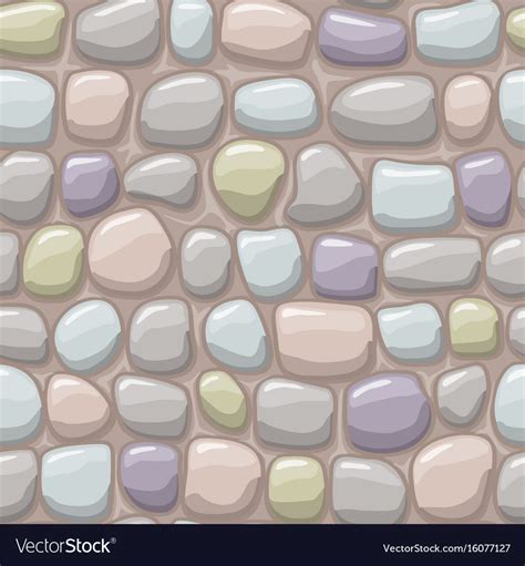 Cartoon Colored Stone Texture Seamless Royalty Free Vector