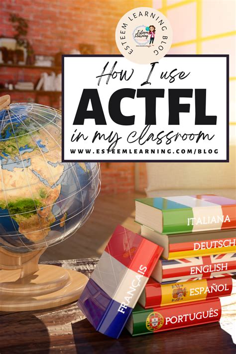 How I Use Actfl In My Classroom — Esteem Learning Llc