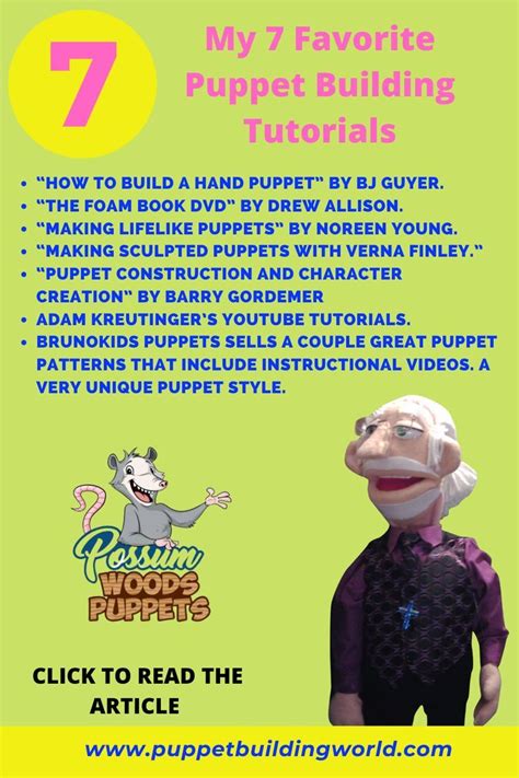 My Favorite Puppet Building Tutorials Puppets Tutorial Puppet Patterns