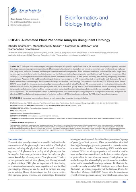 Pdf Poeas Automated Plant Phenomic Analysis Using Plant Ontology