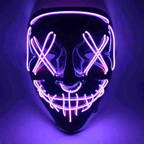 Led Mask Halloween Party Masque Masquerade Cosplay Mask Shopee Malaysia