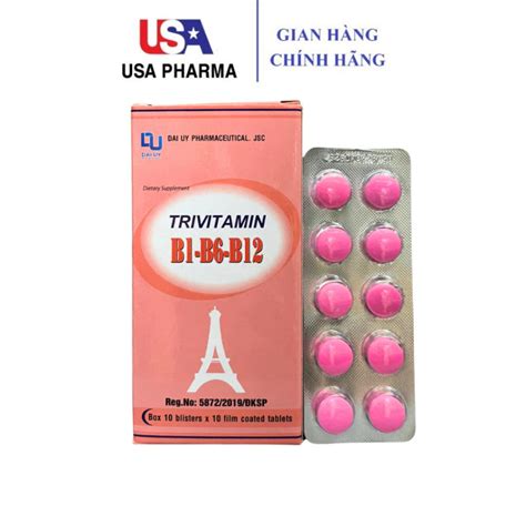 Viên Uống Trivitamin 3b Đại Uy Bổ Sung Vitamin Nhóm B Cho Cơ Thể Hộp