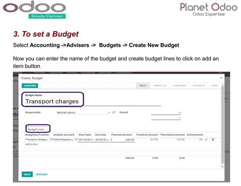 Budget Management In Odoo Ppt