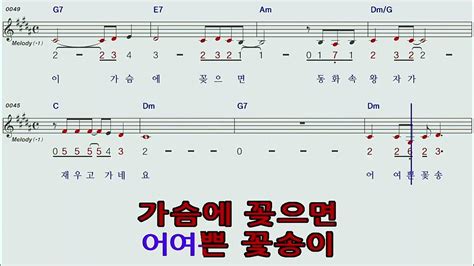 장미 사월과오월c하모니카 숫자악보 Mr Youtube
