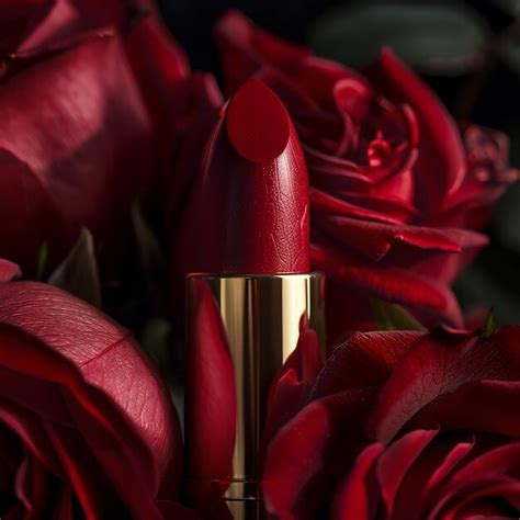 Premium Photo A Red Lipstick With A Red Lip Stick In The Middle
