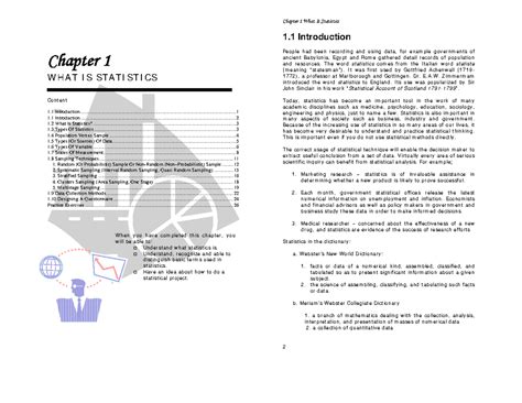 Introduction To Stat 5 Chapter 1 WHAT IS STATISTICSContent 1 Studocu