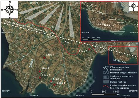 Carte De Localisation Des Carottages Et Contexte Géomorphologique Dans