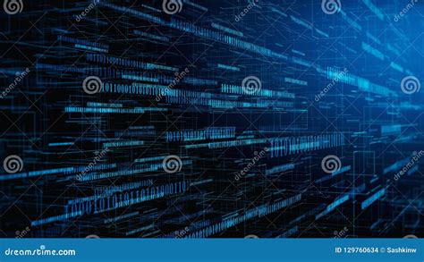 Computer Code Concept Digital Binare Code Background Stock