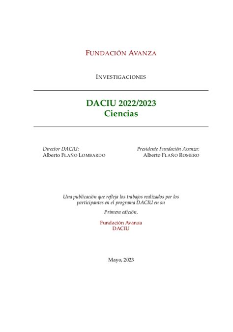 Investigaciones Daciu Ciencias Daciu