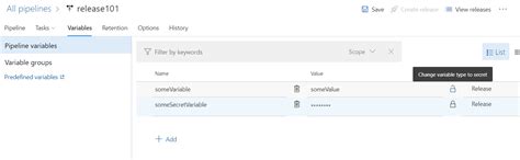 how to safely put credentials in a custom azure devops task stack