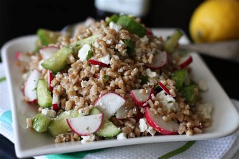 Garden Farro Salad With Feta