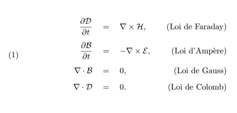 Structure Of Maxwells Equations And Numbering In Latex Tex Latex