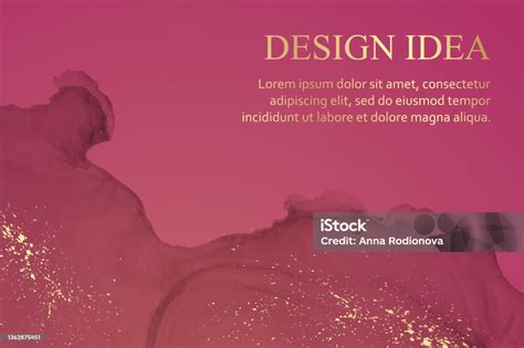 추상적인 분홍색 잉크 웨이브와 황금 빛 깔림 수채화 배경 0명에 대한 스톡 벡터 아트 및 기타 이미지 0명 건강관리와 의술 금 금속 Istock