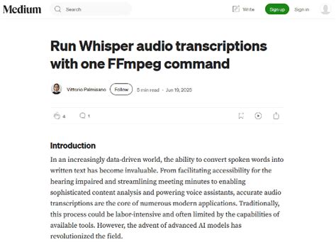 Ffmpeg To Add Transcription Functionality Using Openais Whisper Gigazine