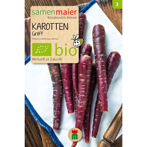 Bio Karotten Gniff Saatgut für zirka 300 Pflanzen online kaufen