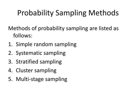 sampling random method and non random ppt