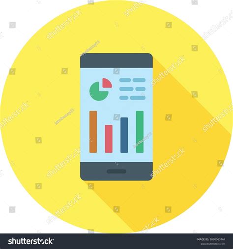 Stats On Cell Icon Vector Image Stock Vector Royalty Free 2090063467