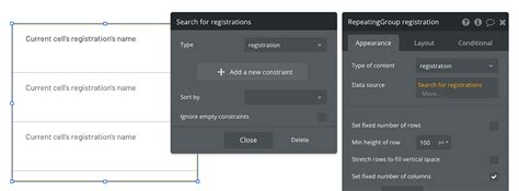how to remove empty elements from repeating group need help bubble