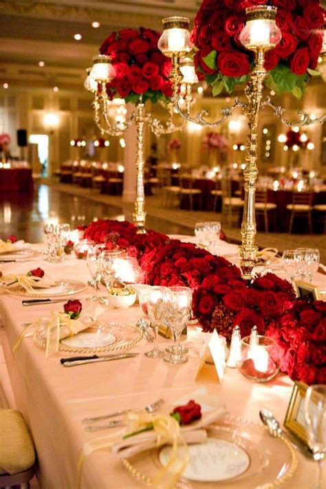 Топ 10 вариантов оформление гостевого стола на свадьбу Red Wedding