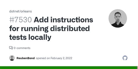 Add Instructions For Running Distributed Tests Locally · Issue 7530