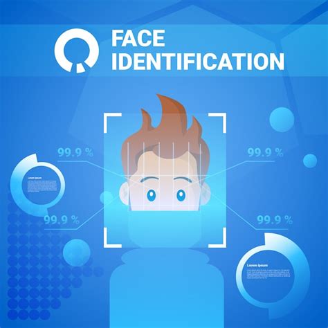 Premium Vector Face Identification Technology Scannig Man Access Control System Biometrical