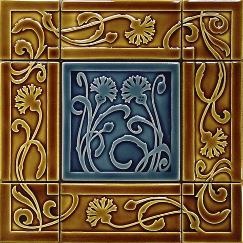 Arts and Crafts tile | Arts and crafts tiles, Art and craft design ...