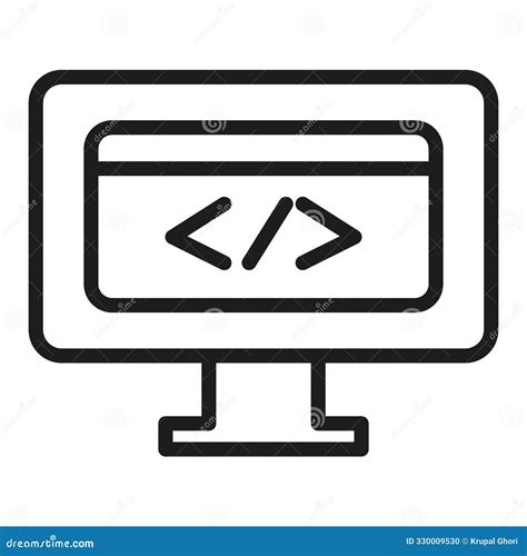 Display Code Icon For Software Development Guides And Programming