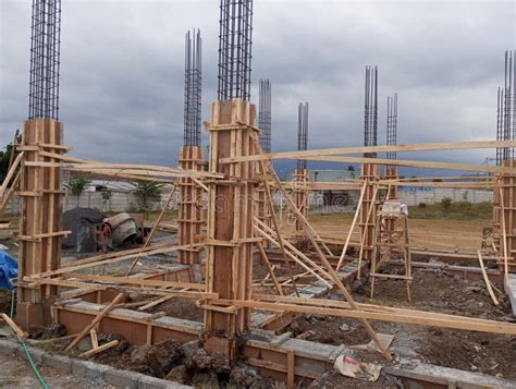 Concrete Column Formwork Stock Image Image Of Vehicle 344523489
