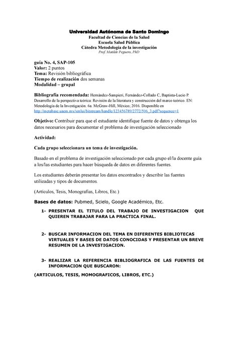 Guia No Lab SAP Práctica Universidad Autónoma de Santo Domingo Facultad de Ciencias