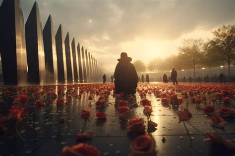 Premium Photo An Emotional Photo Of A Memorial Honoring Generative Ai