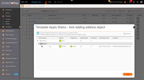 How To Apply Template In Nsm Sonicwall