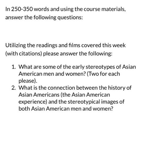 In 250 350 Words And Using The Course Materials