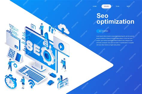 Premium Vector Seo Optimization Modern Flat Design Isometric Concept