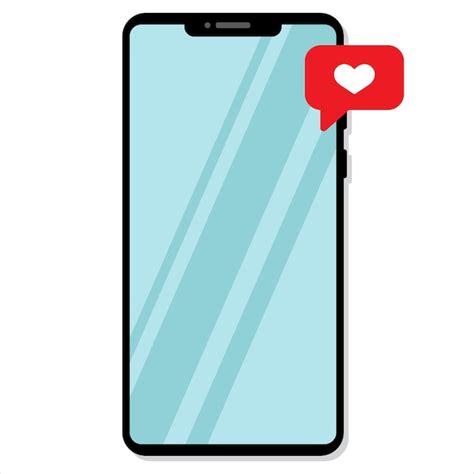premium vector cartoon illustration of smartphone love message vector