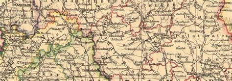 South West Germany Including Alsace And Lorraine By Johnston W And Ak