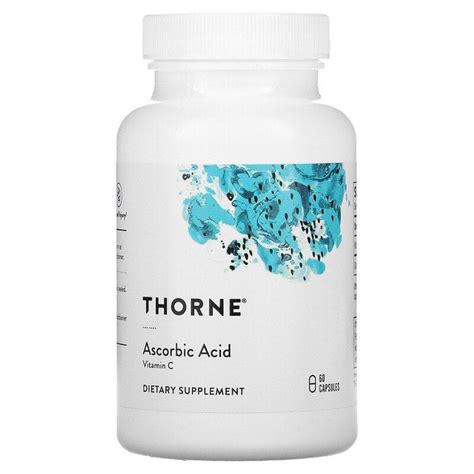 Аскорбінова кислота Thorne Ascorbic Acid вітамін С 60 капсул Thr