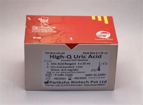 Liquid High Q Uric Acid Reagent Packaging Size 2 X 25ml 15ml At Rs