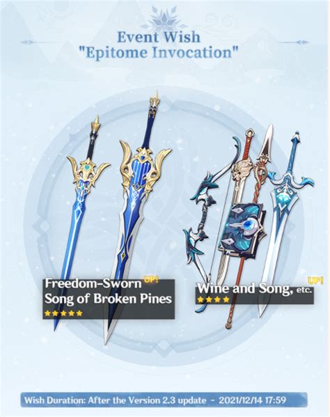 Genshin Impact V23 Albedo And Eula Banner Rerun Characters Weapon