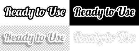 Ready To Use Text For Design Blank White And Black Backgrounds Line Text Stock Illustration