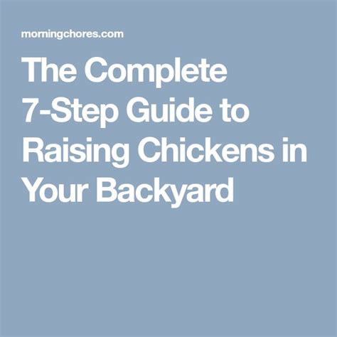 A Complete Guide To Raising Backyard Chickens In 7 Chapters Raising