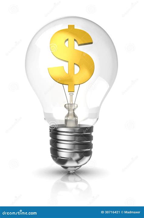 Light Bulb With A Dollar Sign Stock Illustration Illustration 30716421