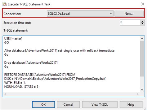 refresh a sql database using the maintenance plan