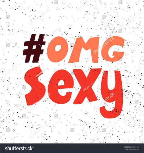Omg Sexy Typography Lettering Text Banner Stock Vector Royalty Free