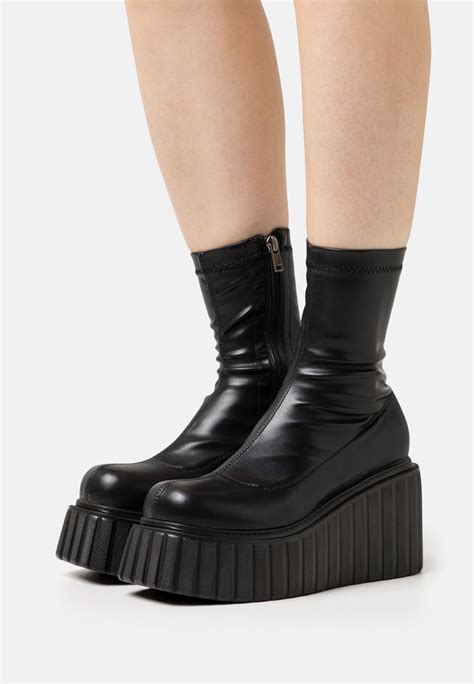 Lamoda Muster Up Botines De Cuña Blacknegro Zalandoes