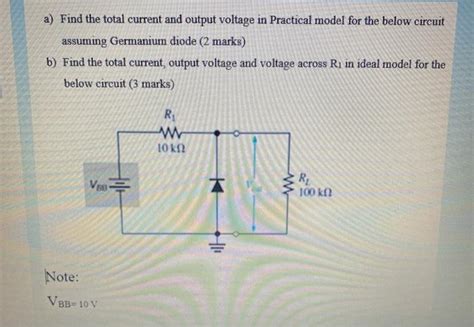 Solved A Find The Total Current And Output Voltage In