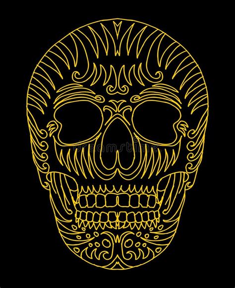 Tattoo Tribal Mexican Skull Vector Art Stock Vector Illustration Of